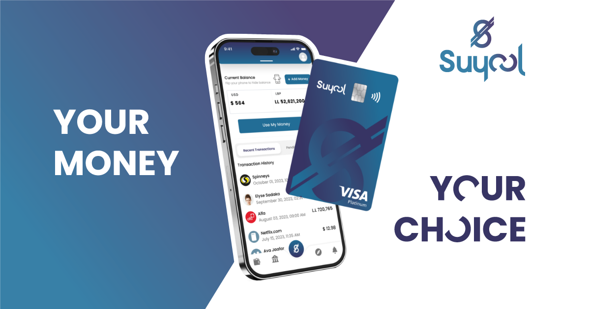 Suyool | First Digital Wallet with a Debit Card in Lebanon